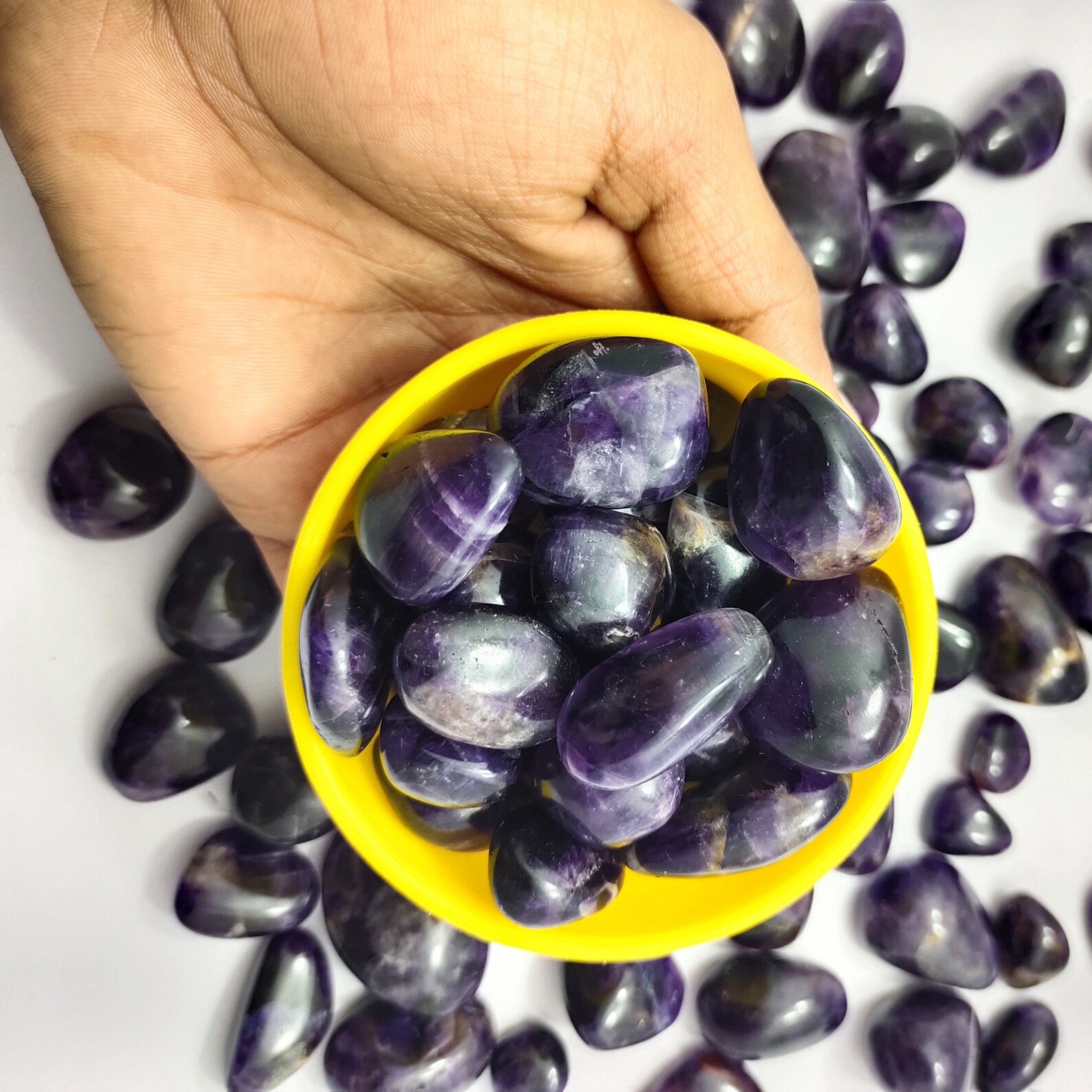 Amethyst Tumbled Stone Purple Amethyst Tumble Crystal | Etsy