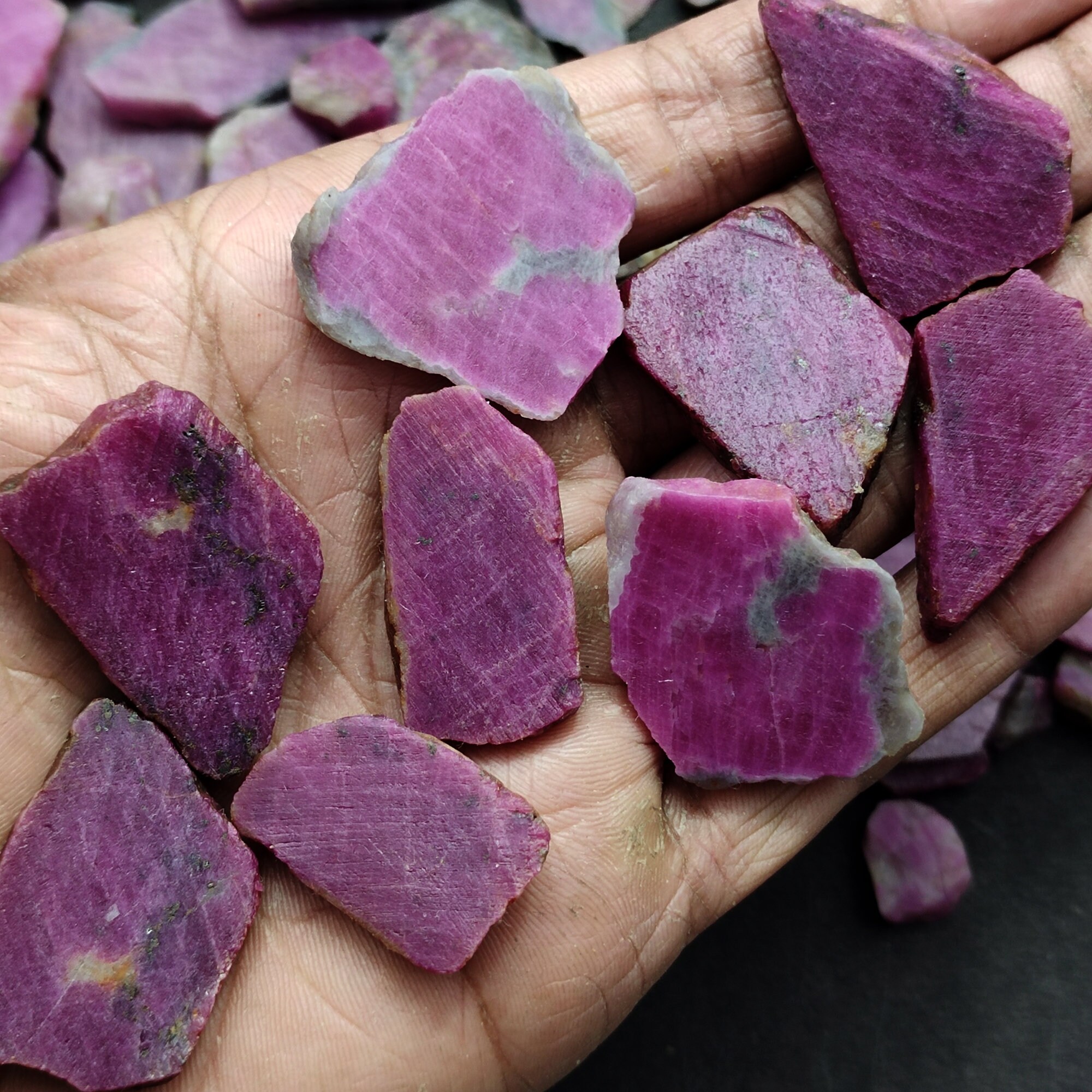 Natural Ruby Stone Slice Ruby Gemstone Slab Red Ruby Crystal | Etsy
