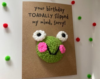 Grumpy Frog Birthday Card Frog Lover Birthday Greeting Card - Etsy