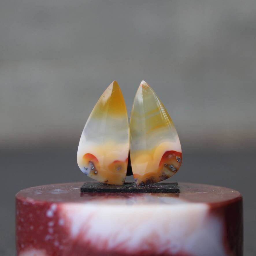 Marcasite Agate Pair - Etsy