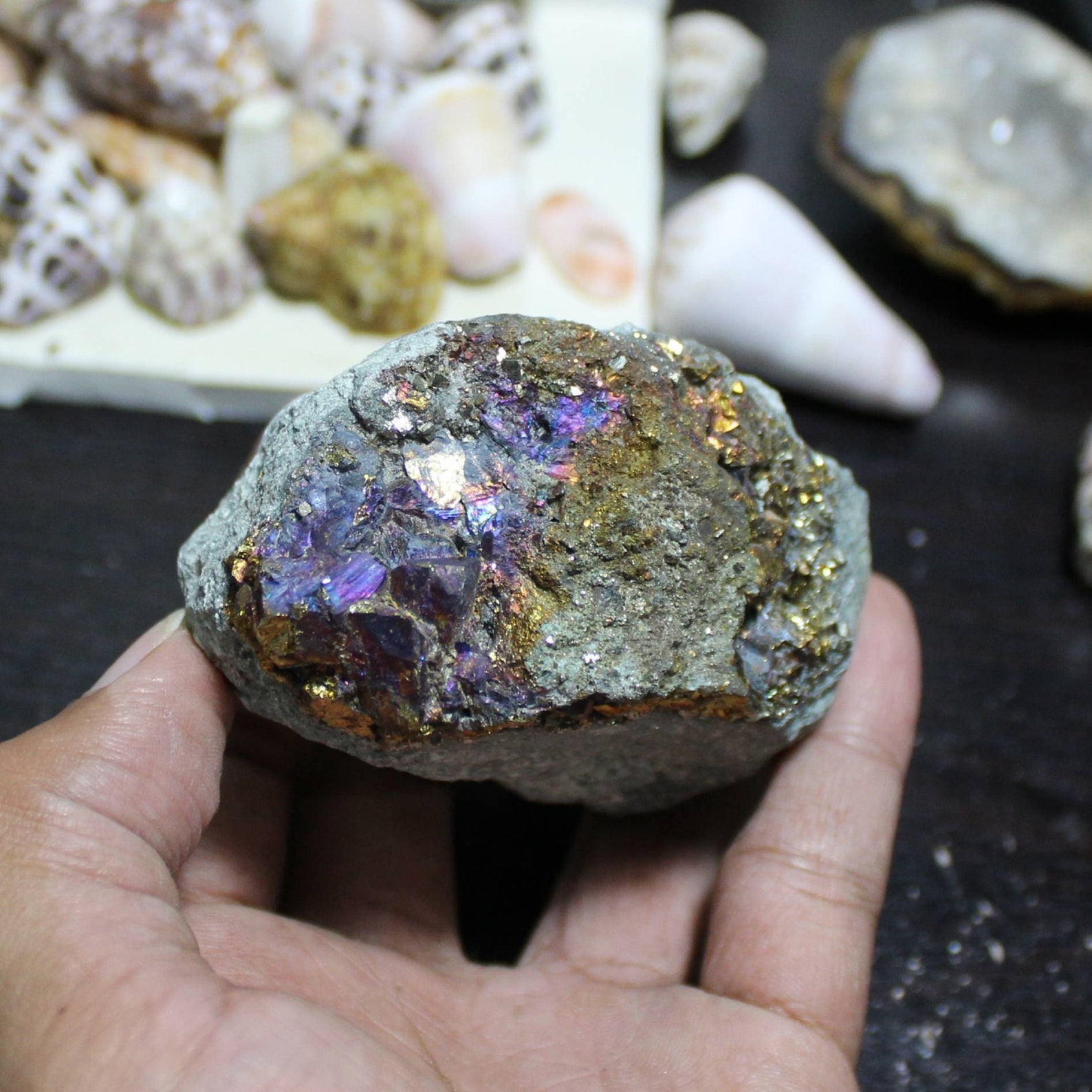 Rare blue pyrite 2 side pyrite specimen rough. Front and back | Etsy