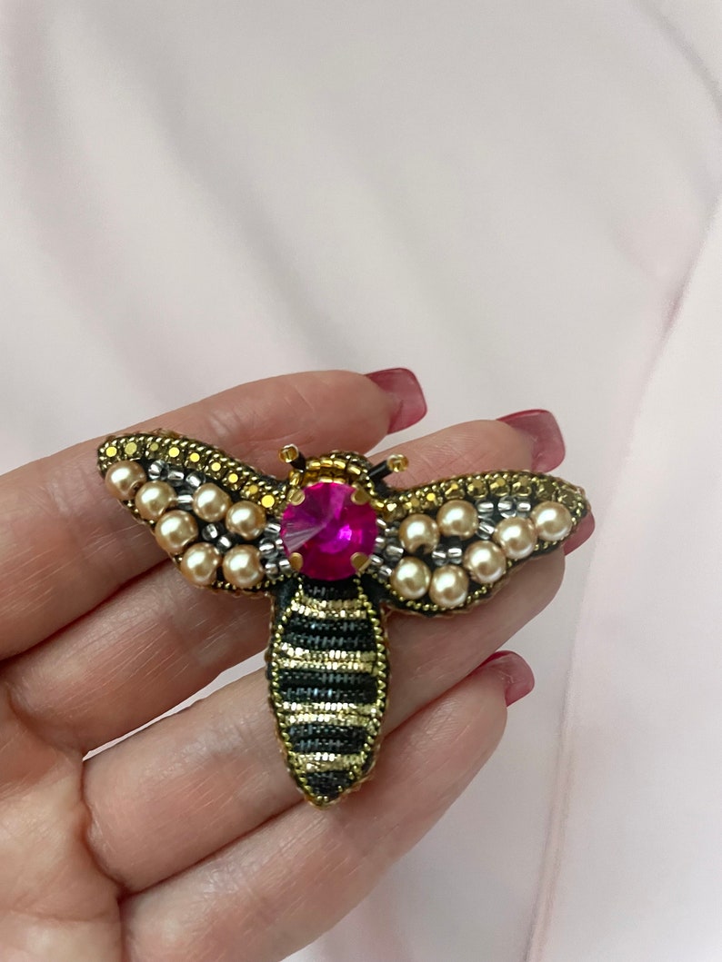 Insect Brooch, Fly Pin, Fly Jewelry, Vintage Brooch, Bug Brooch, Beaded ...