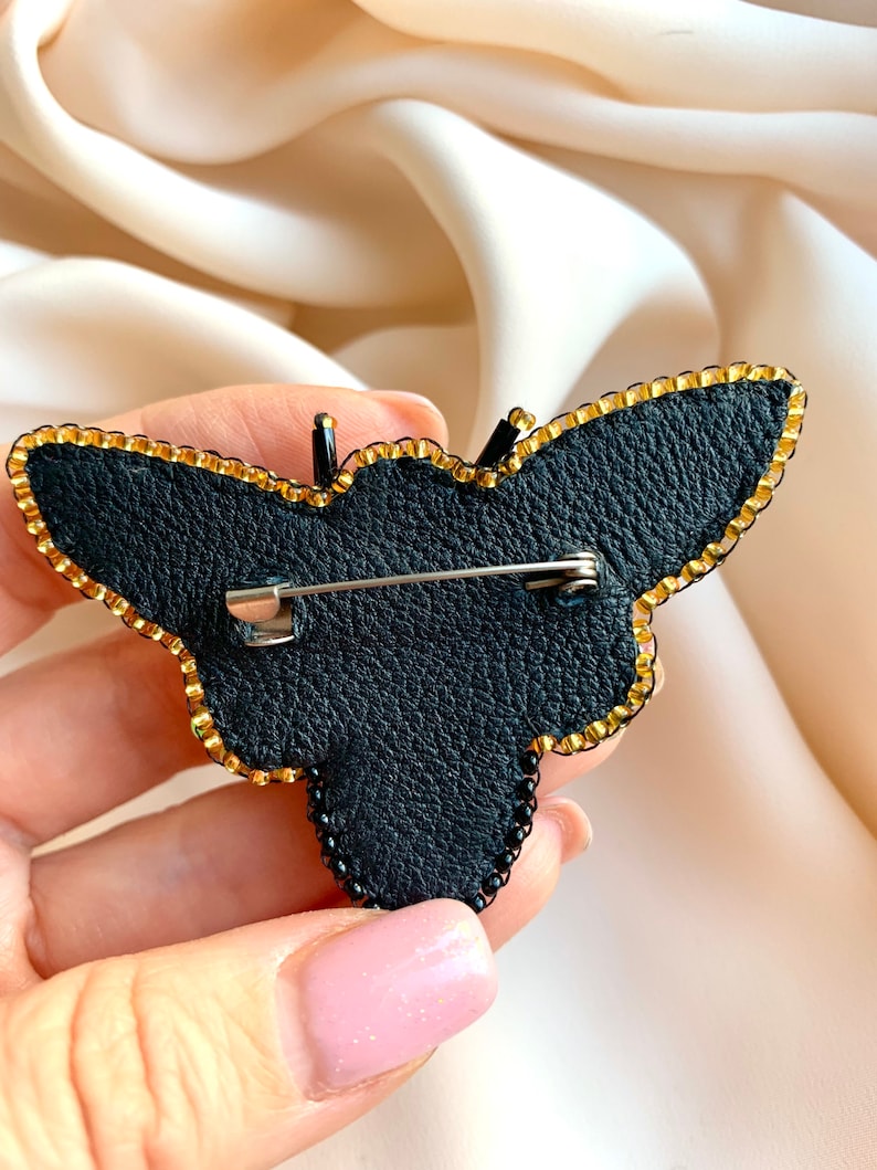 Embroidered Beaded Brooch Insect Beaded Brooch Bee Gold - Etsy