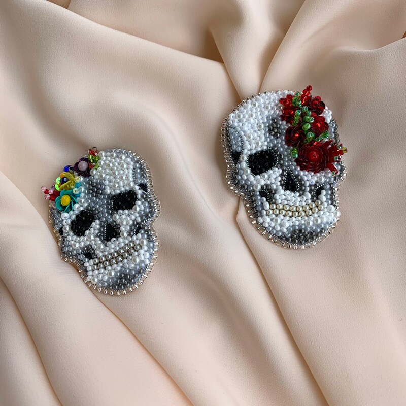 Skull Brooch - Etsy