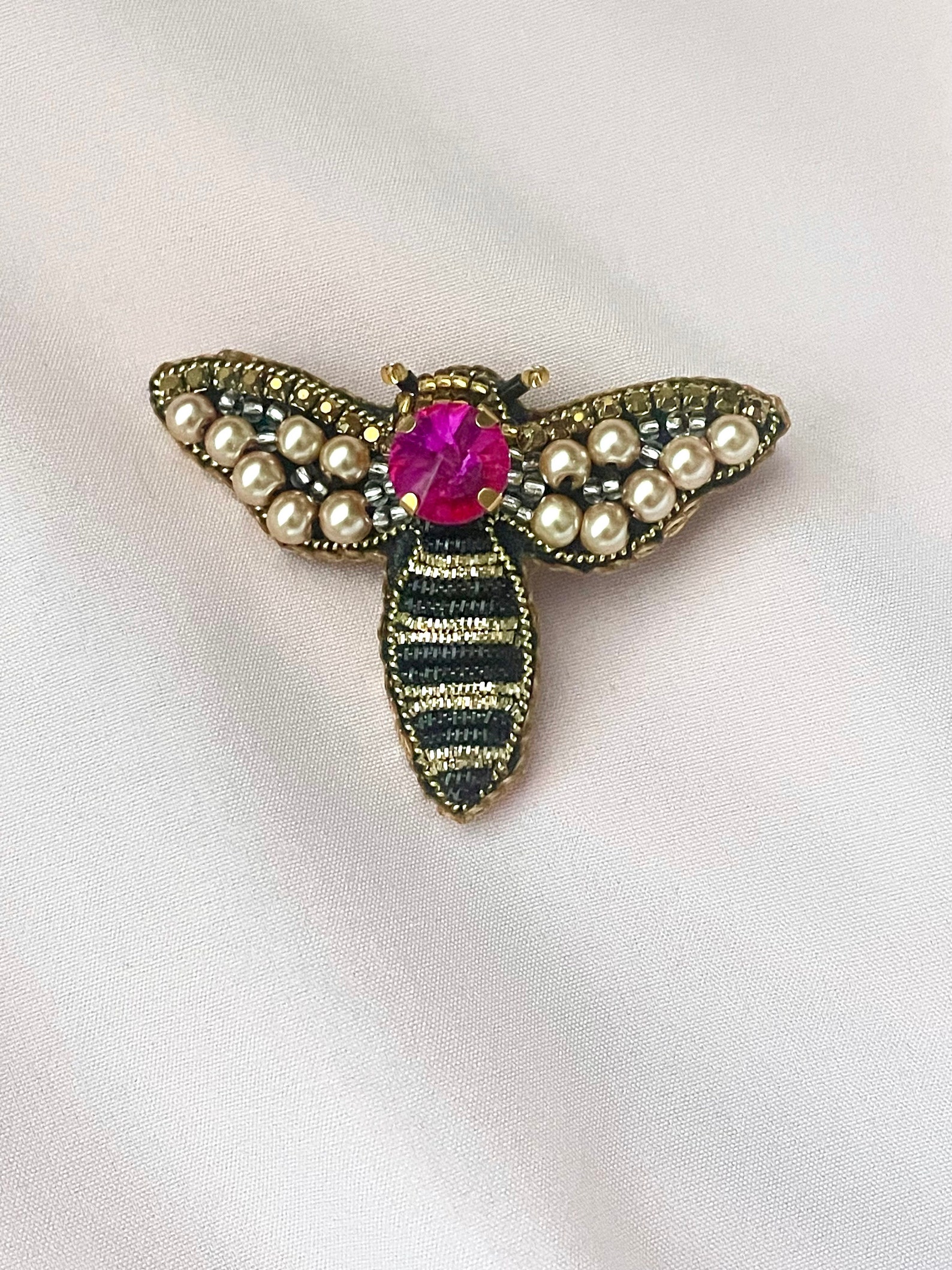 Insect Brooch, Fly Pin, Fly Jewelry, Vintage Brooch, Bug Brooch, Beaded ...