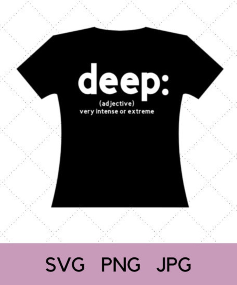 Deep Definition PRINT ON DEMAND Svg File - Etsy