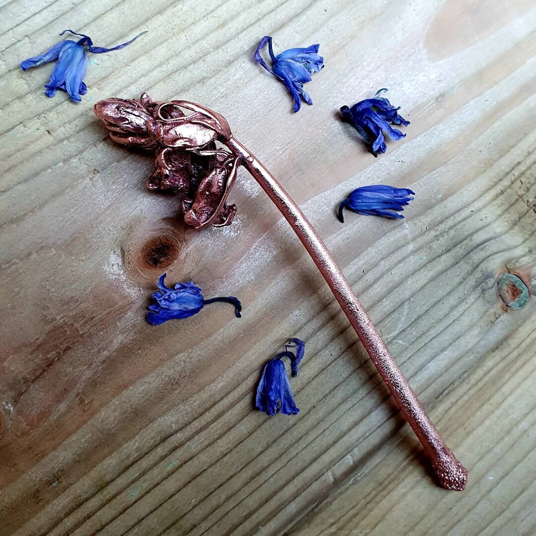 English Bluebell Stem - Real Bluebell Stem Electroformed in Copper - - Etsy