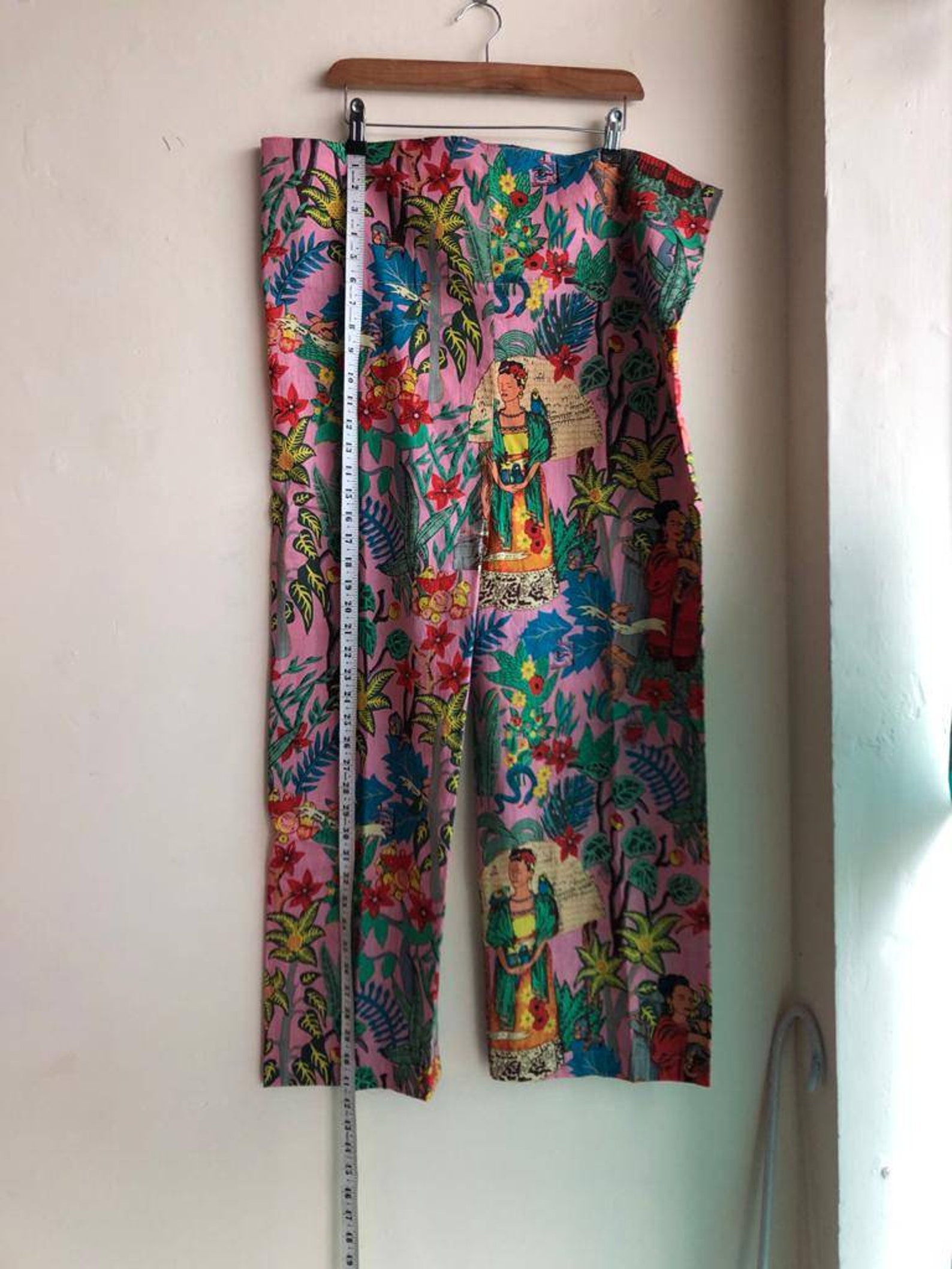 Women Cotton Pants in Frida Khalo Print High Waist Pants With - Etsy