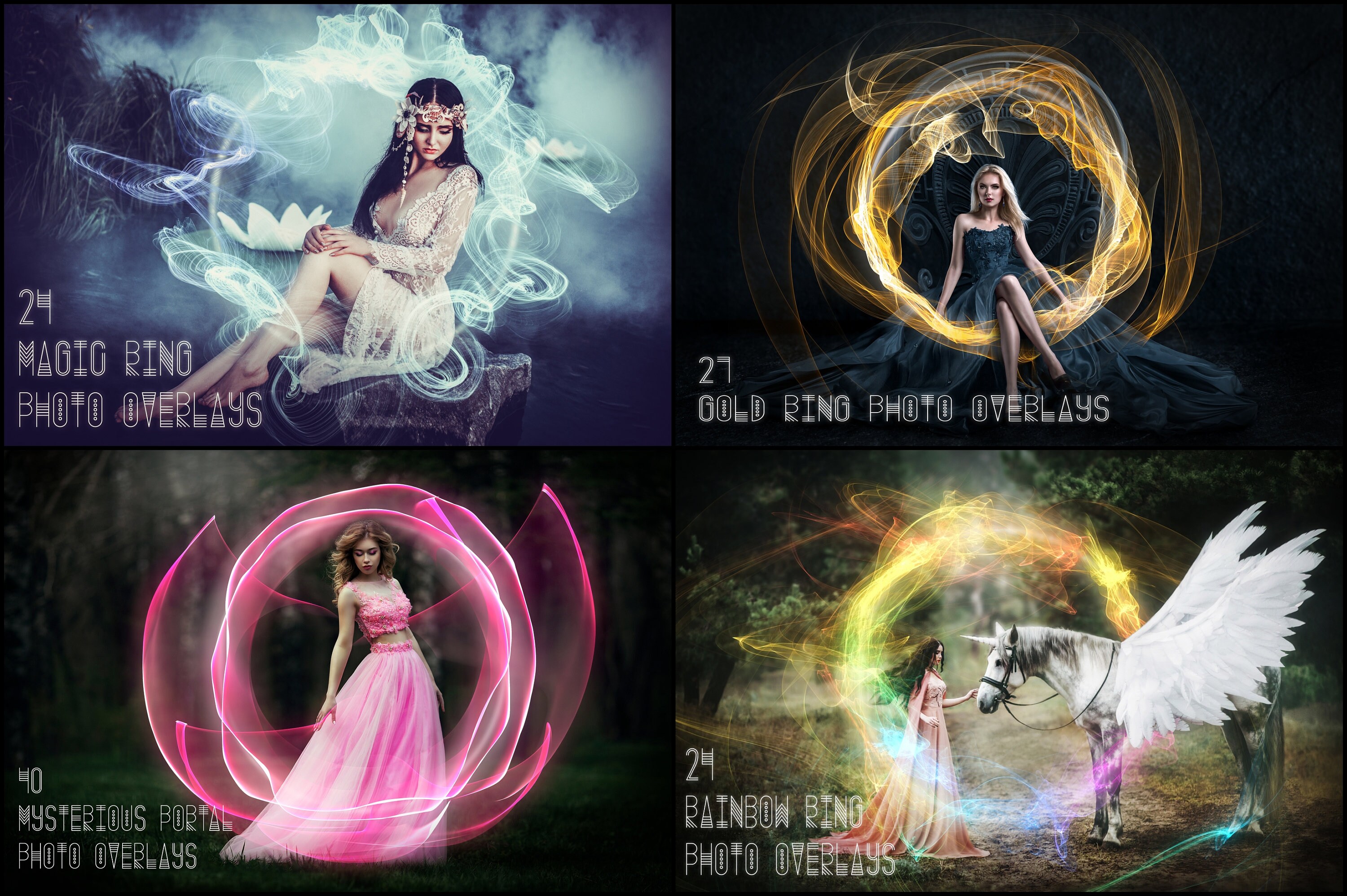 109 Magic Ring Photo Overlays Pack - Etsy