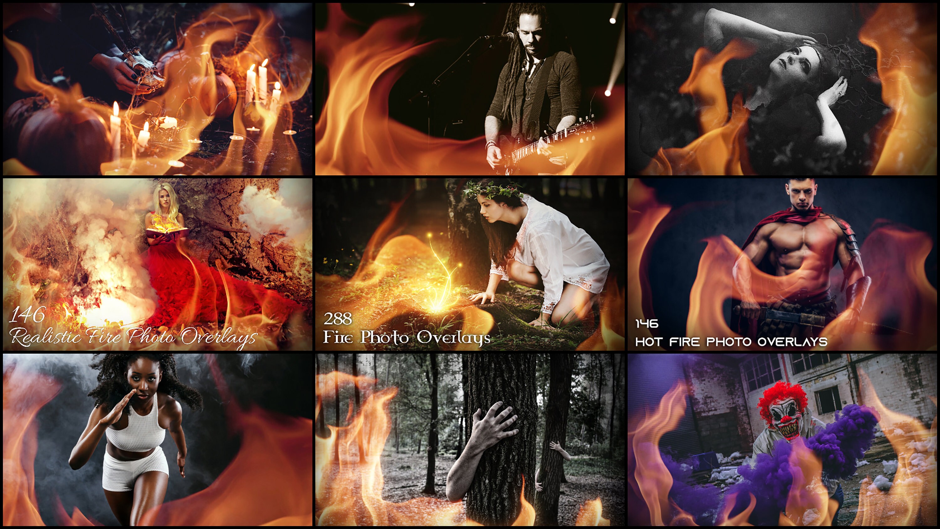 580 Fire Photo Overlays Pack | Etsy