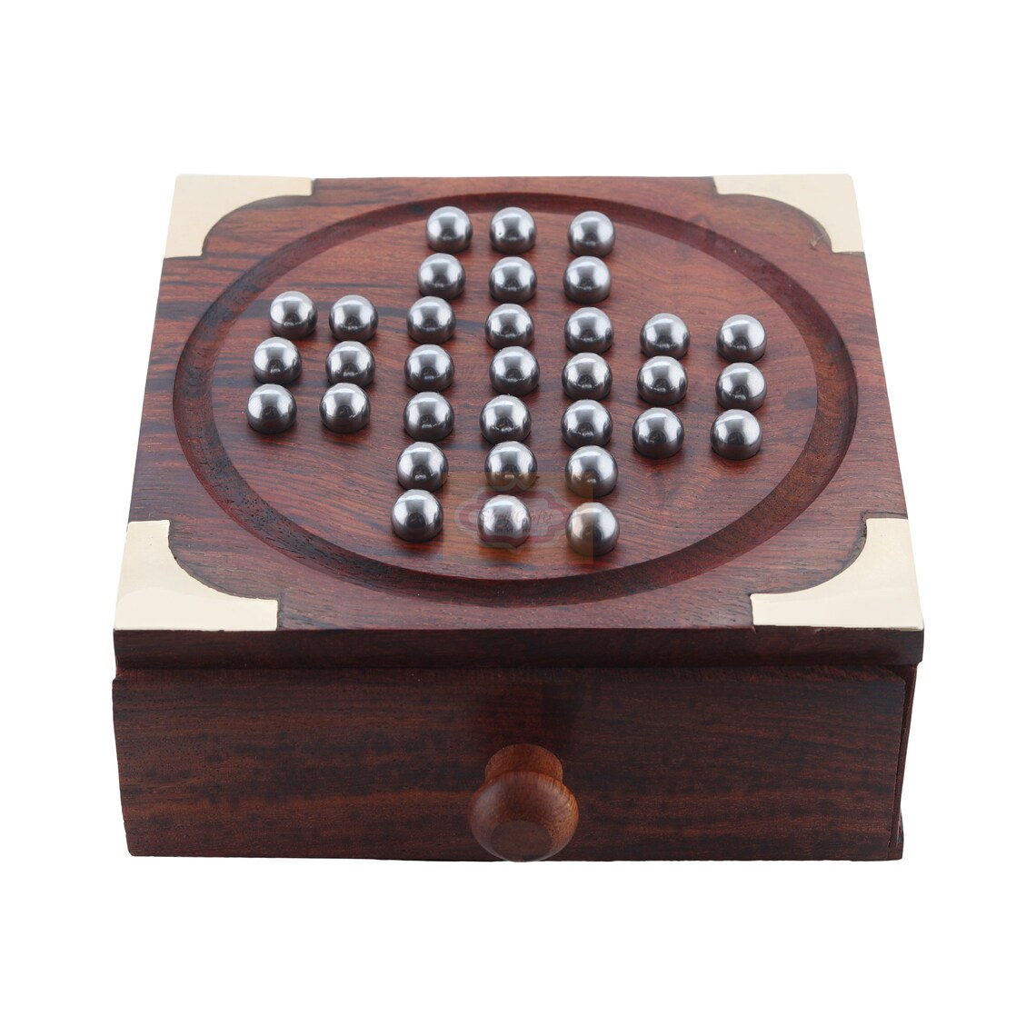 Shriji Crafts Handmade Indian Wooden Solitaire Board Game With - Etsy Shriji Crafts Handmade Indian Wooden Solitaire Board Game With - Etsy