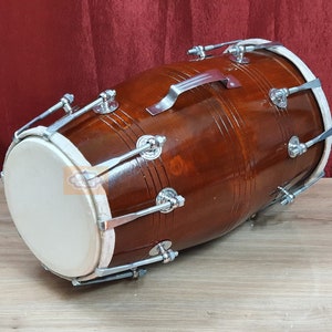 Shriji Handmade Dholak Drum Dhol Bolt and Rope Tuned Mango Wood Special ...