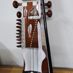 Professional Hand-carved Indian Sarangi String Instrument With Bow and ...