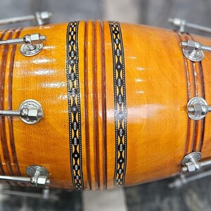Shriji Handmade Dholak Drum Dhol Bolt and Rope Tuned Mango Wood Special ...