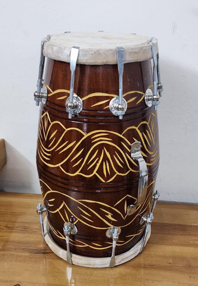 Professional Mango Wood Dholak Drum – Bolt and Rope Tuned With Carry ...