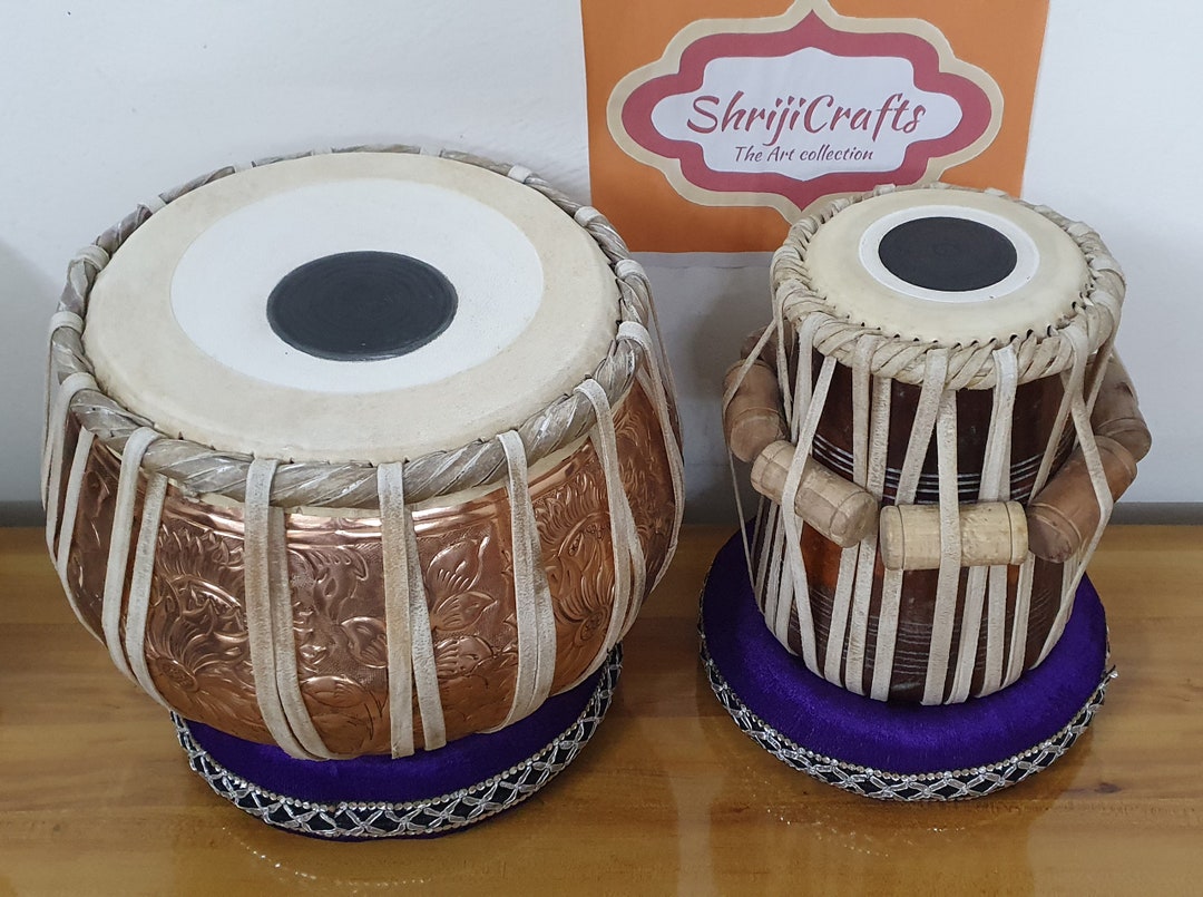 Professional Copper Bayan & Dayan Tabla Drum Set - Indian Percussion ...