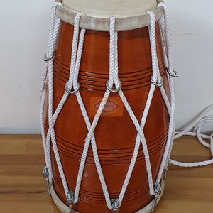 Shriji Handmade Dholak Drum Dhol Bolt and Rope Tuned Mango Wood Special ...