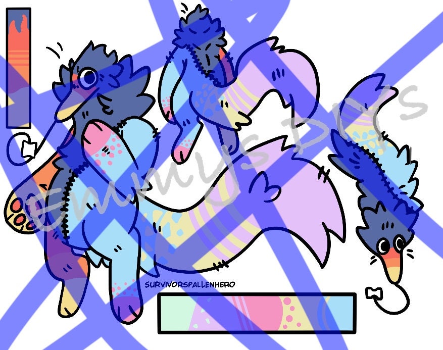 Furry Fursona Adoptable Digital Reference Sheets - Etsy