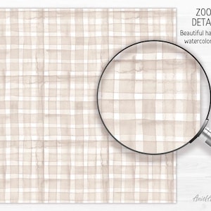 Neutral Boho Digital Paper Pack Watercolor Light Beige Seamless Pattern ...