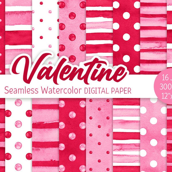 Valentine Digital Paper - Etsy