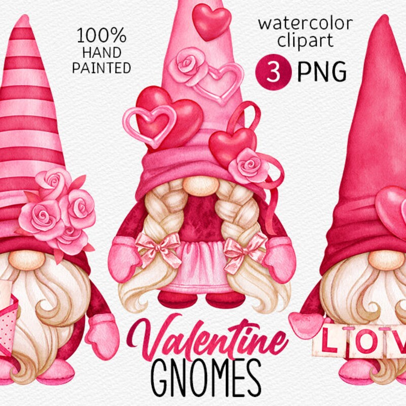 Watercolor Valentine - Etsy