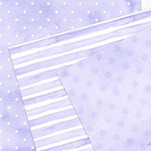 Lavender Purple Seamless Pattern Watercolor Polka Dot Digital Paper ...