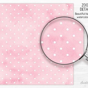 Cute Baby Digital Paper Pack Pastel Seamless Pattern Watercolor Polka ...