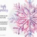 Watercolor Snowflake Clipart Pink Snowflake PNG Watercolor Cozy ...