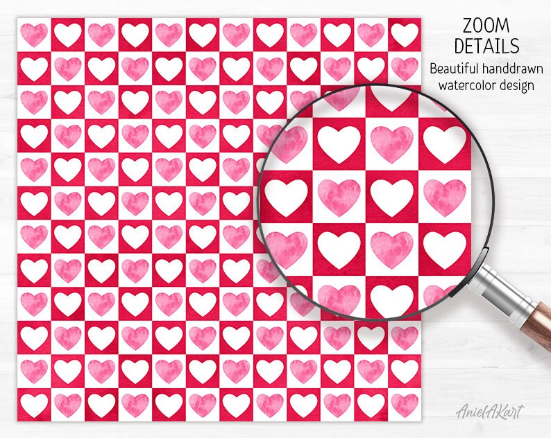 Watercolor Valentine Digital Paper Pack Valentine Printable Background ...