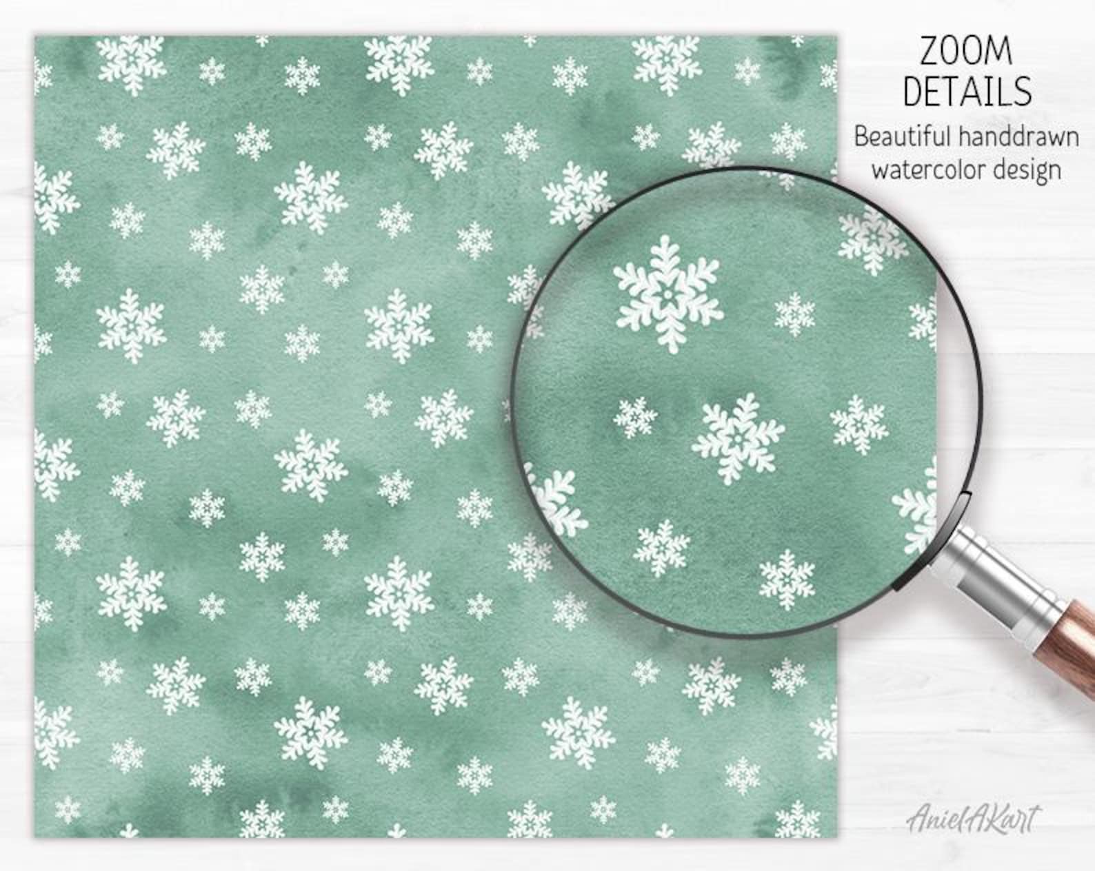 Christmas Seamless Pattern Watercolor Digital Paper Pack Polka Dot ...
