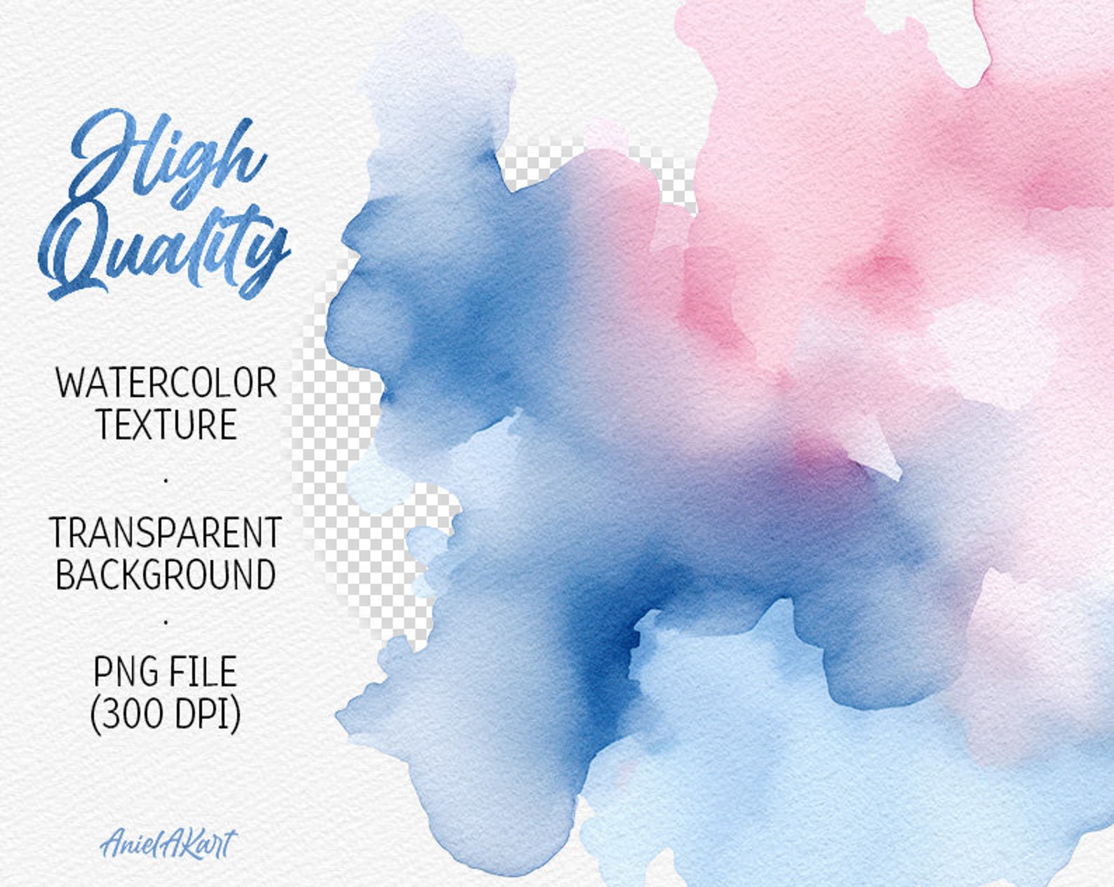 Pastel Watercolor Splash Clipart PNG Bundle Brush Strokes Clipart ...