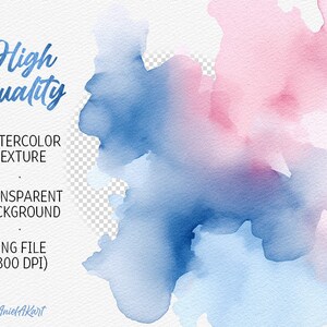 Pastel Watercolor Splash Clipart PNG Bundle Brush Strokes Clipart ...