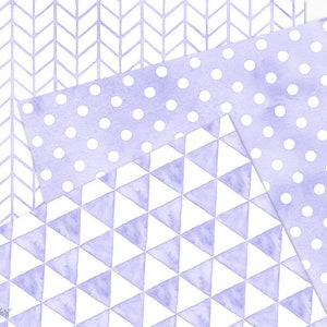Lavender Purple Geometric Pattern Watercolor Seamless Digital Paper ...