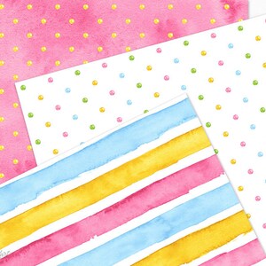 Easter Digital Paper Pack Watercolor Polka Dot Seamless Pattern ...