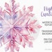 Watercolor Snowflake Clipart Pink Snowflake PNG Watercolor Cozy ...
