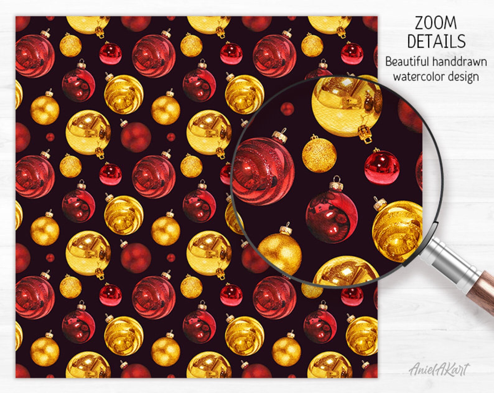 Christmas Watercolor Digital Paper Pack Seamless Pattern - Etsy