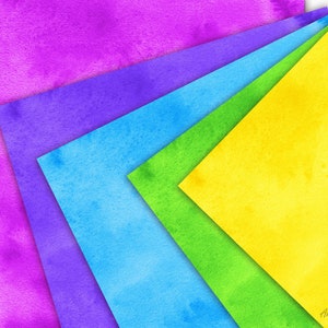 Neon Colors Digital Paper Pack Watercolor Neon Background Vibrant Hues ...