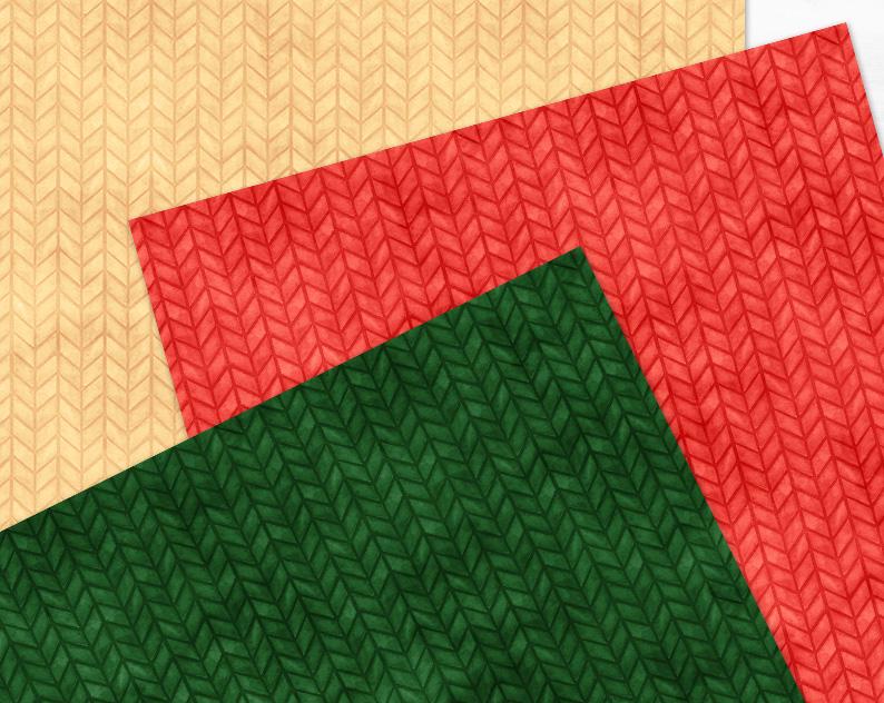 Christmas Sweater Digital Paper Pack Cozy Winter Knit Seamless Pattern ...