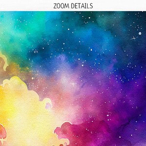 Cosmic Clouds Digital Paper Pack Watercolor Galaxy Night Printable ...