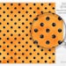 Orange Black Digital Paper Pack Watercolor Polka Dot Seamless Pattern ...