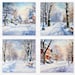 Watercolor Winter Digital Paper Pack Winter Town Printable Scrapbooking ...