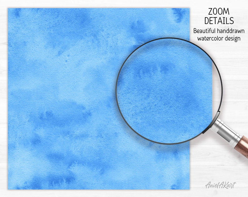 Blue Watercolor Background Blue Ombre Digital Paper Pack - Etsy