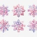 Watercolor Snowflake Clipart Pink Snowflake PNG Watercolor Cozy ...