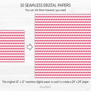 Valentine Day Digital Paper Pack Watercolor Love Seamless Pattern ...