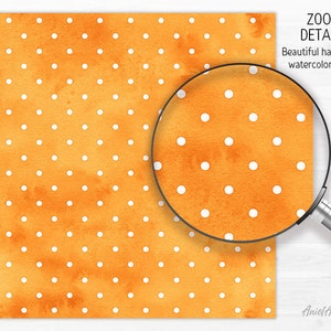 Halloween Digital Paper Pack Watercolor Polka Dot Seamless Pattern ...