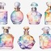 Watercolor Perfume Bottles Clipart Pastel Perfume PNG Bundle Fashion ...