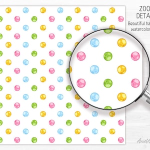 Easter Digital Paper Pack Watercolor Polka Dot Seamless Pattern ...