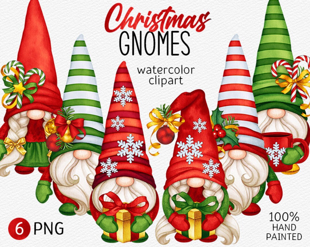 Christmas Gnomes PNG Clipart Christmas Clipart Cute Gnomes Hand Drawn ...
