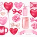 Watercolor Valentine's Day Clipart Valentine PNG Red Love Clipart ...