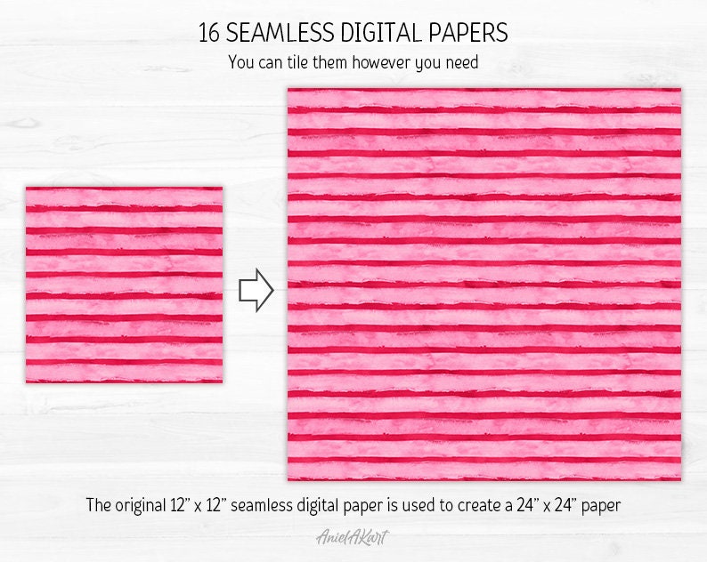 Valentine Digital Paper Pack Watercolor Polka Dot Seamless Pattern ...